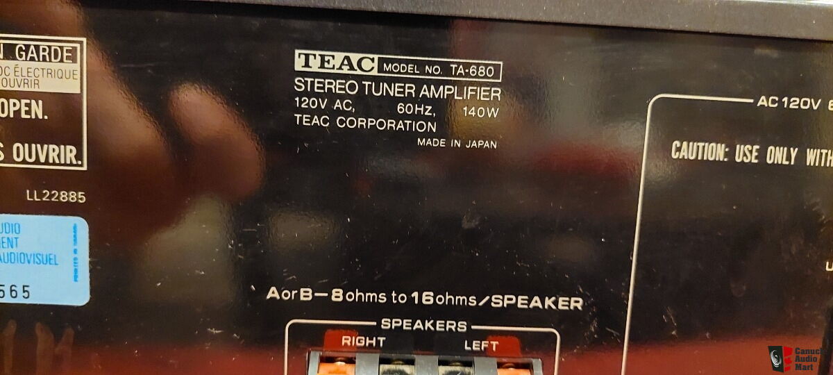 Rare TEAC TA-680 DC stereo receiver Photo #4281371 - Canuck Audio Mart