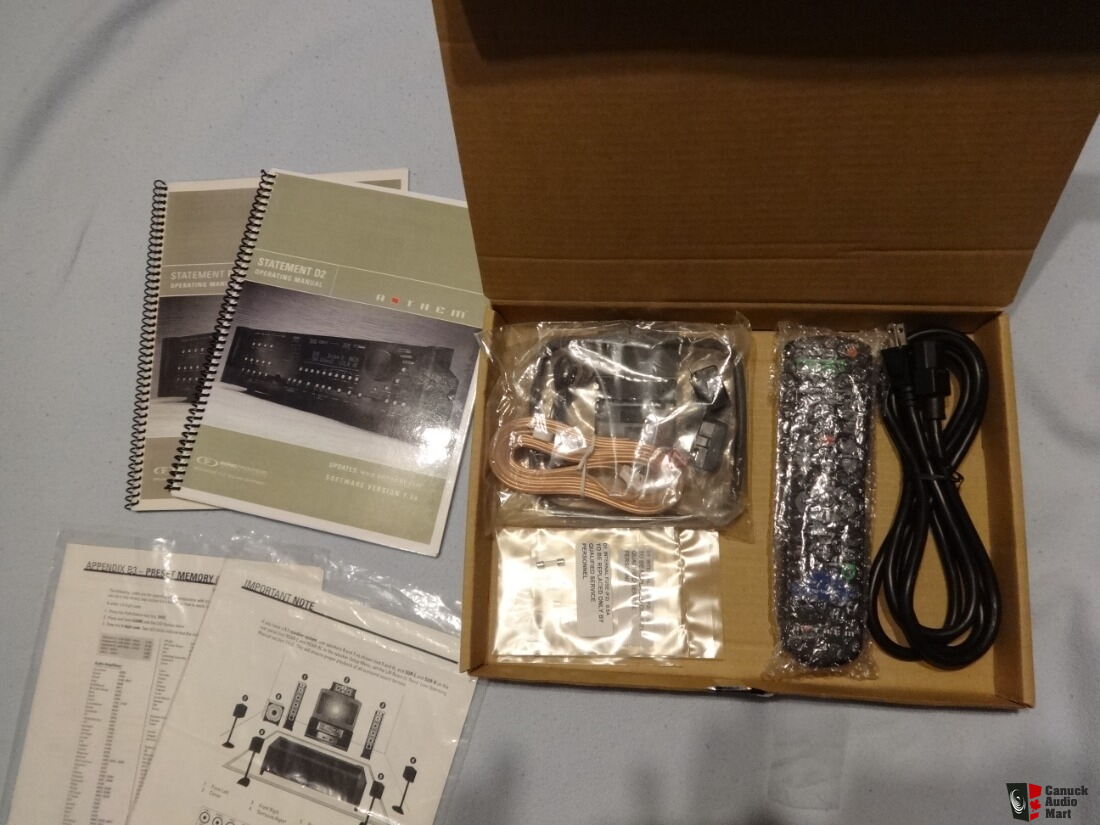 Anthem Statement D2 Pre-amp/Processor with New Remote, Taking Offers ...