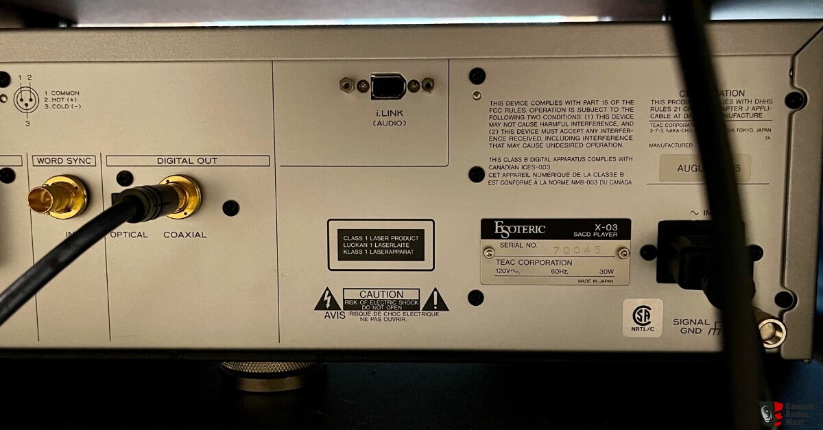 Esoteric X-03 Super Audio CD Player Photo #4285675 - US Audio Mart