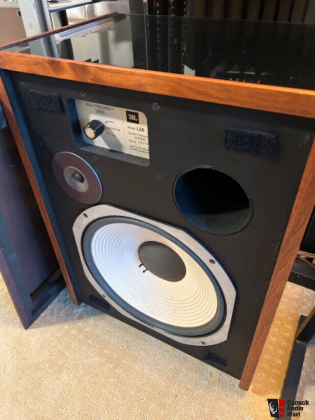 Vintage 1971 Floorstanding JBL L55 2-way speakers w/smoked glass tops ...