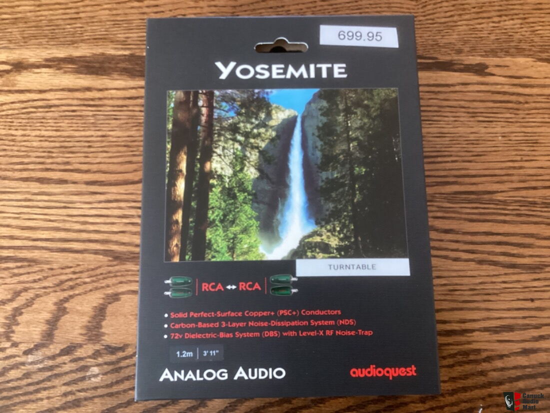 Audioquest Yosemite 1.2 m RCA turntable cable new in box For Sale - US ...