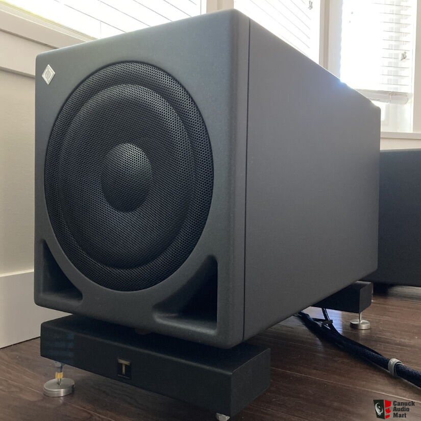 Change your mini monitors to floorstanding ones or even better ...
