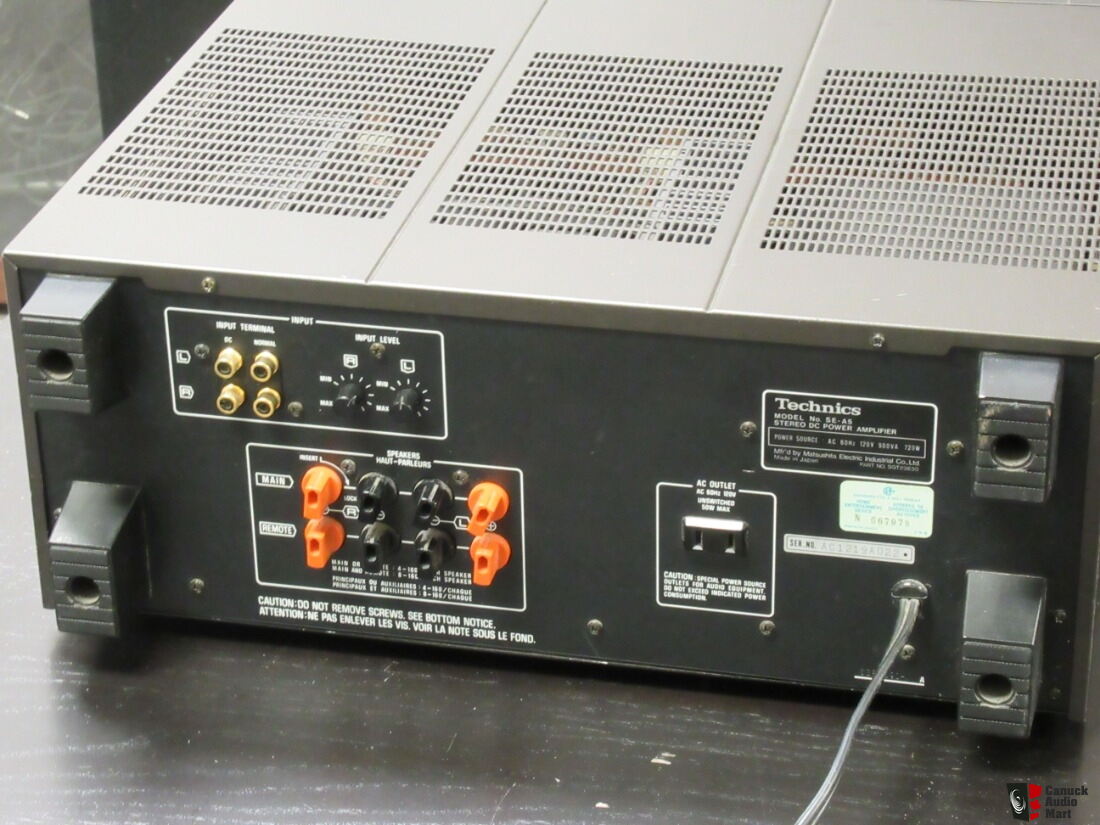 Technics SE-A5 Stereo DC Power Amplifier Amp Photo #4305732 - Canuck ...