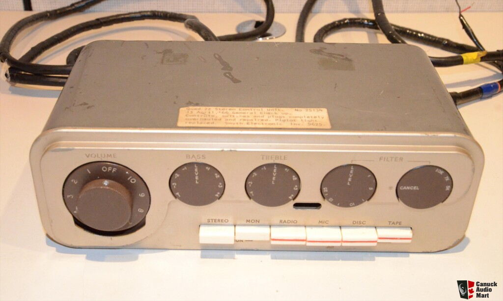 Quad 22 stereo tube preamplifier for project or parts Photo #431090 ...