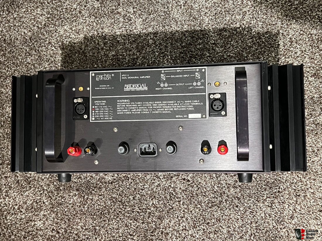 Mark Levinson No. 27.5 Dual Monorail Amplifier Photo #4330172 - Canuck ...
