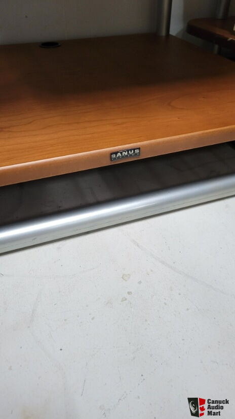Three (3) Sanus Euro cherry-silver audio stands Photo #4363645 - Canuck ...