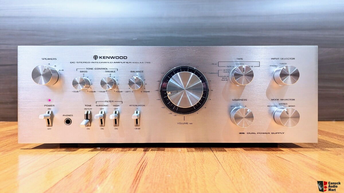 Kenwood KA-7100 Stereo Amplifier / Newly Re-Capped, Fully Serviced and ...