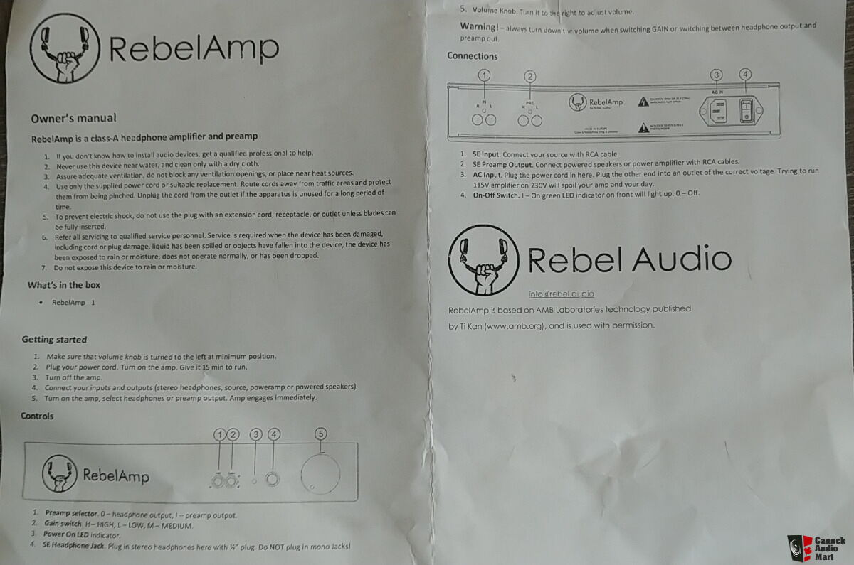 Class A solid state RebelAmp for sale Photo #4376000 - US Audio Mart