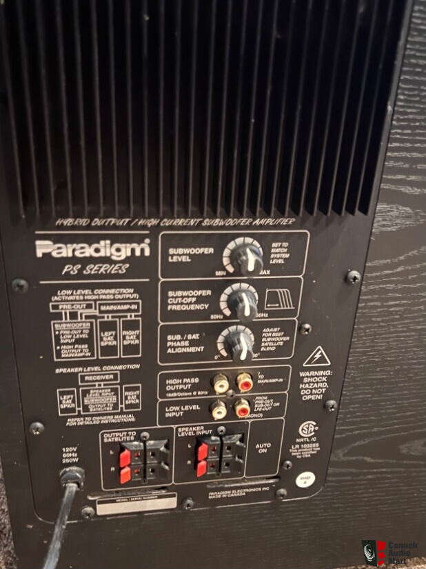 Paradigm PS-1200a Subwoofer Photo #4379890 - Canuck Audio Mart
