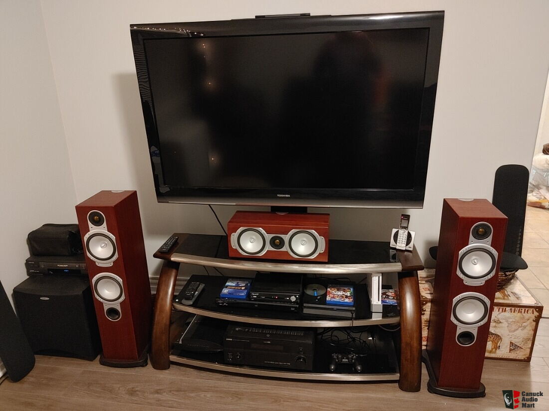Beautiful Monitor Audio Silver RS6 & matching RS LCR Speakers For Sale ...