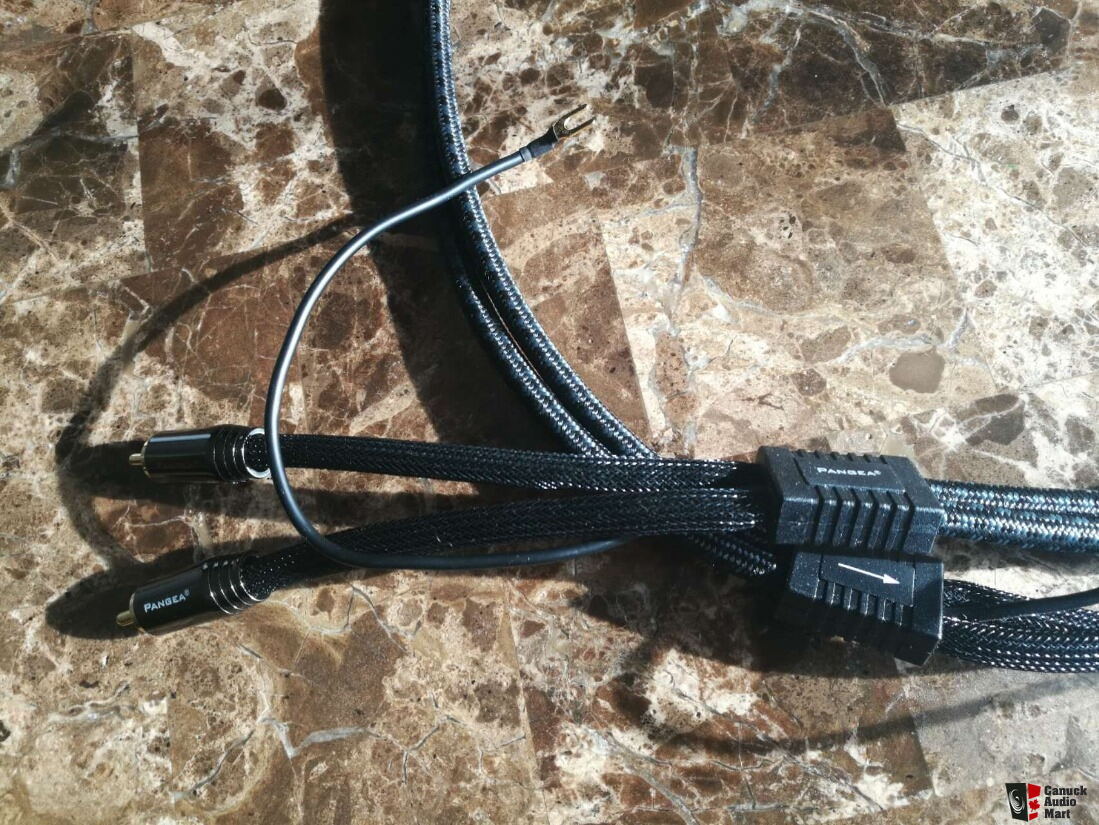 Pangea RCA to RCA Phono cable with integrated ground wire 1.25m Photo ...