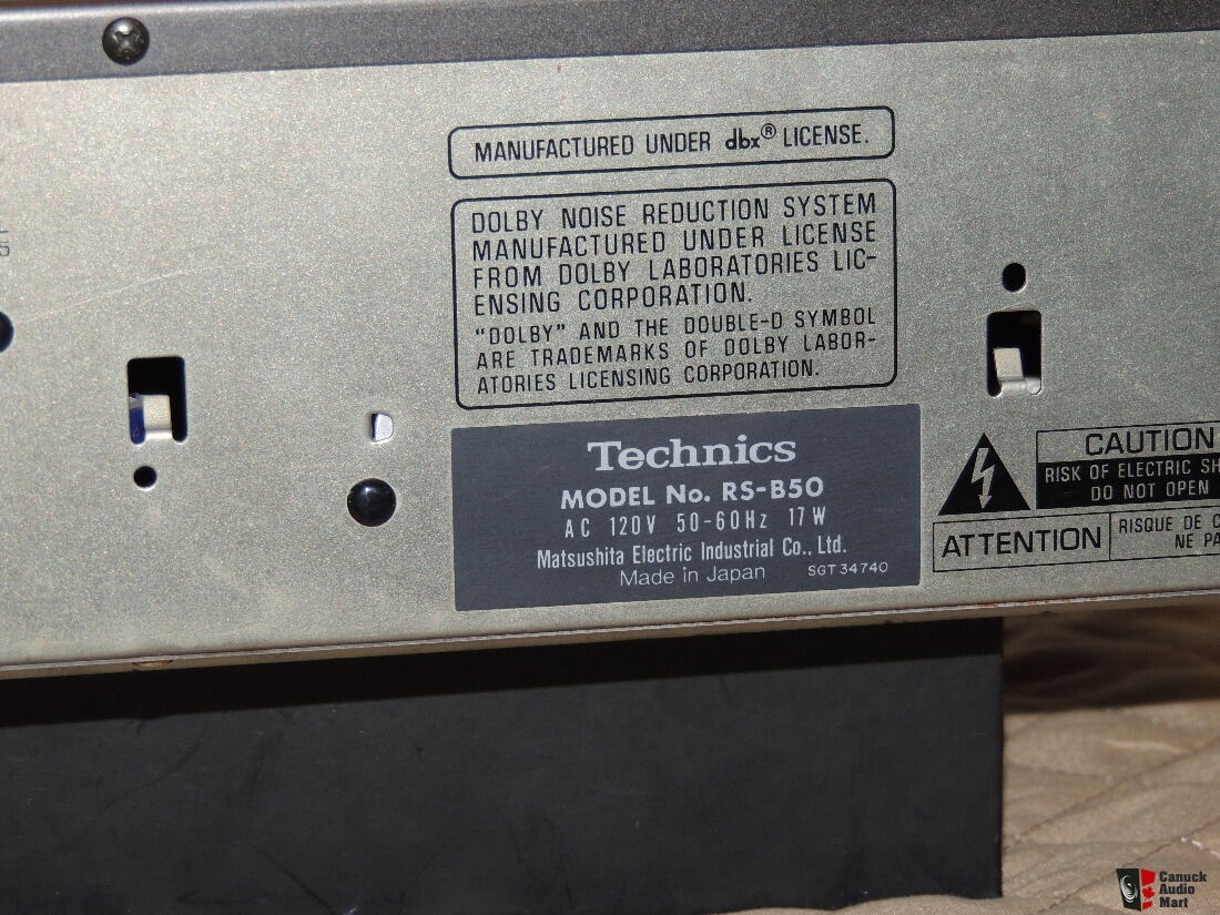 Technics RS-B50 is a stereo cassette deck with Dolby B,C and DBX noise ...