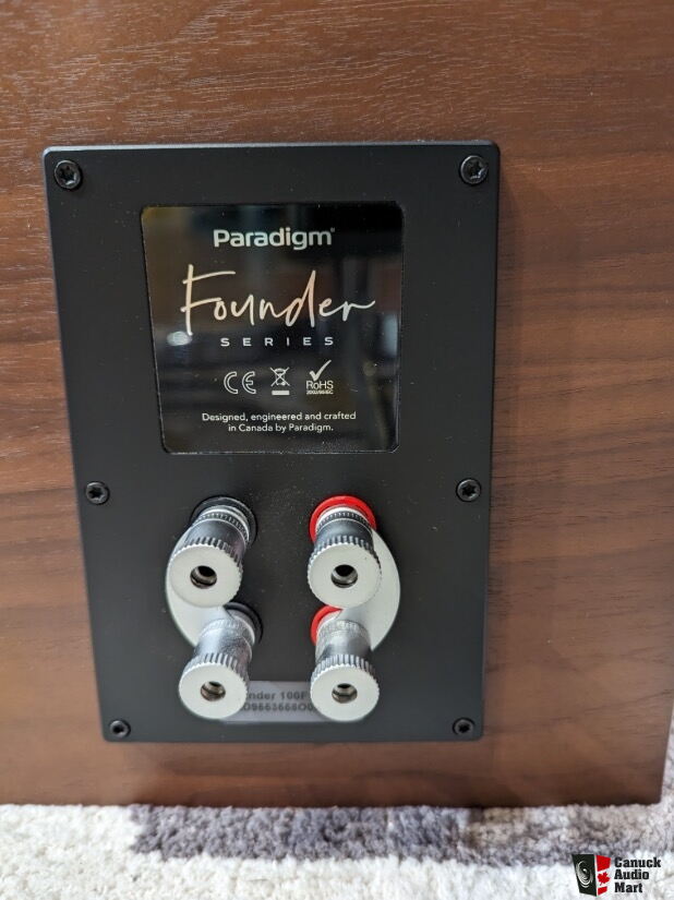 Paradigm FOUNDER 100F Speakers (Walnut): MINT Trade-In; acX Wrnty; 30% ...