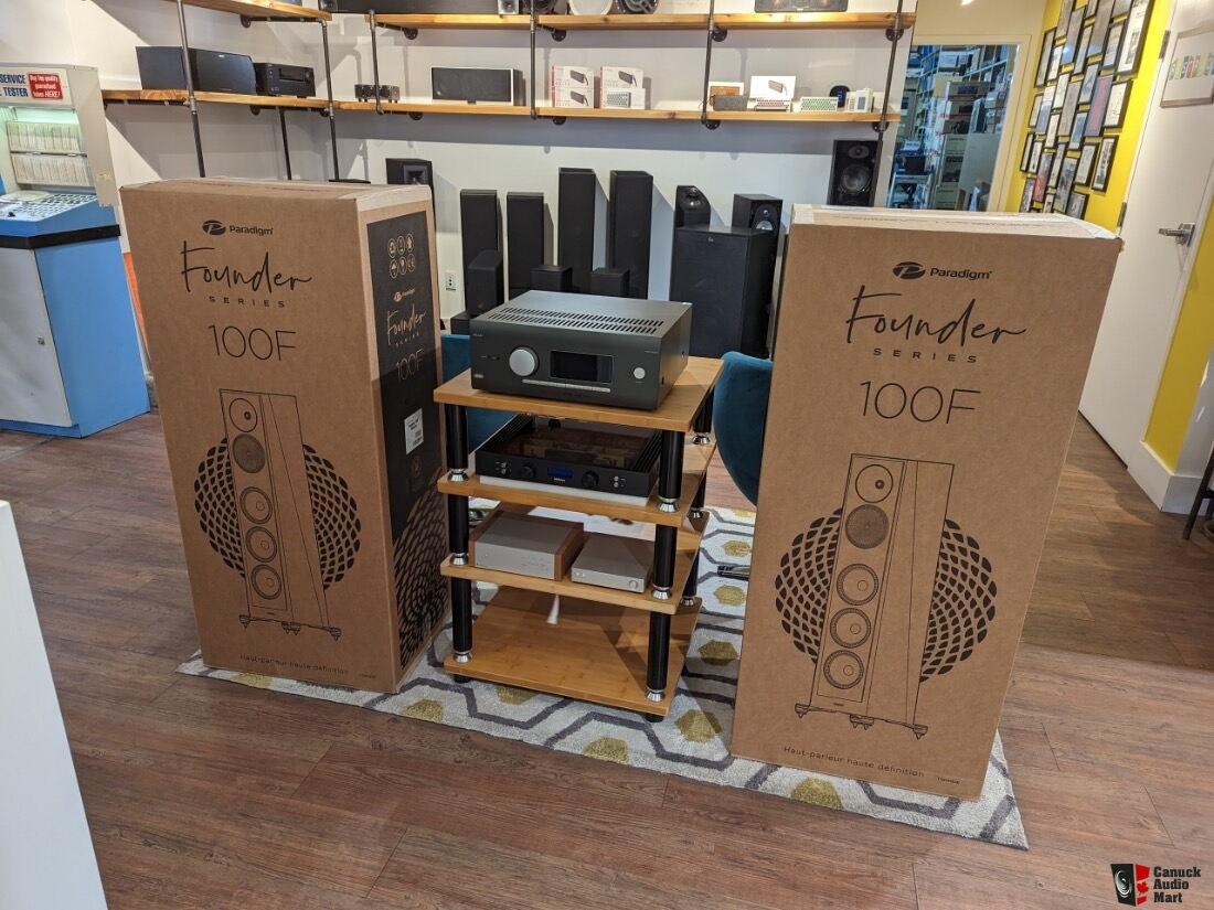 Paradigm FOUNDER 100F Speakers (Walnut): MINT Trade-In; acX Wrnty; 30% ...