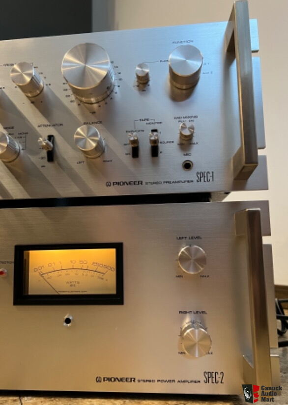 Refurbished 1976 Pioneer SPEC 1 Pre amp / SPEC 2 Power Amplifier Photo ...