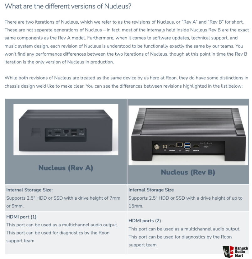 ROON Nucleus (REV A) Same as latest B version, just smaller drive space ...
