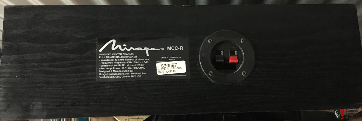 Mirage MCC R Center Speaker Photo #4437069 - US Audio Mart