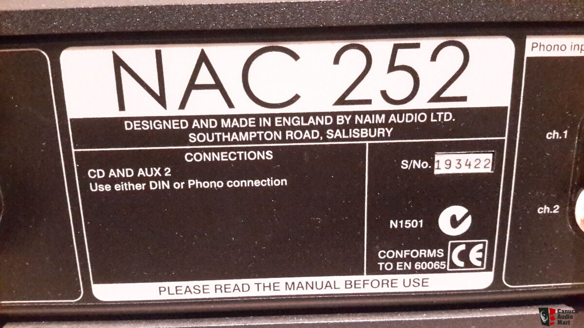 Naim Audio NAC252 Preamplifier + SuperCapDR power supply Photo #4445659 ...