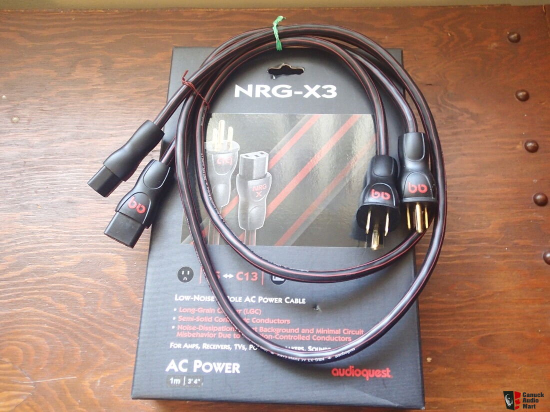 Two audioquest 1 meter NRG-X3 power cords For Sale - Canuck Audio Mart