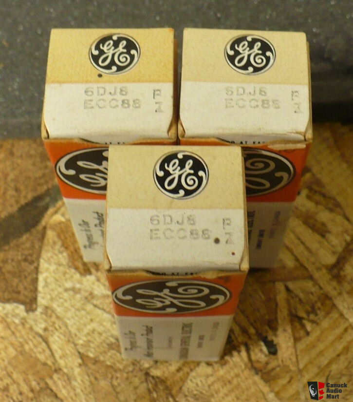 3 Vintage GE ECC88 6DJ8 Preamplifier Tubes NOS NIB Price includes ...