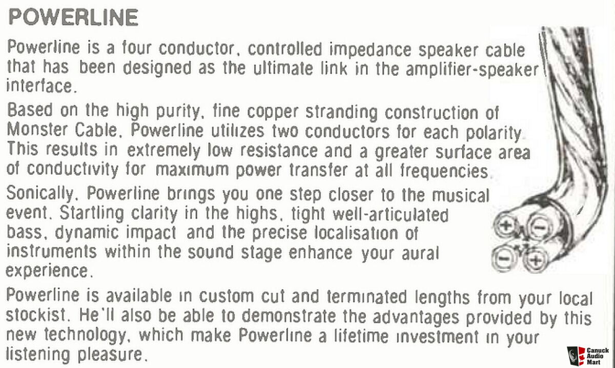 Monster Cable Powerline 2 Plus Speaker Wires - 1 Pair - 10 Feet Photo ...
