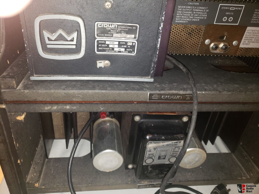 Crown Amplifiers D-75, D150, DC300A and IC150 in Crown wood cases Photo ...