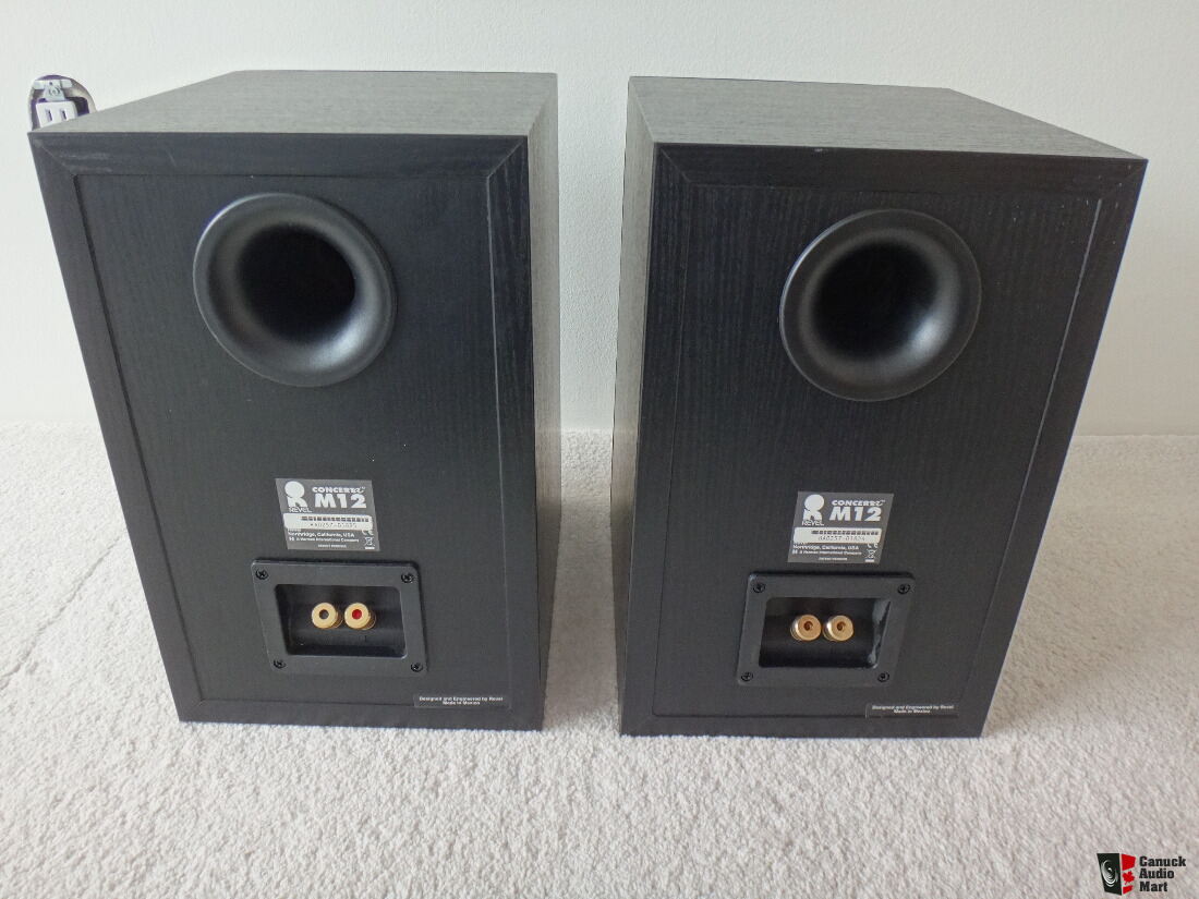 Revel Concerta M12 Black Ash 2-Way Large Bookshelf Speakers Photo ...
