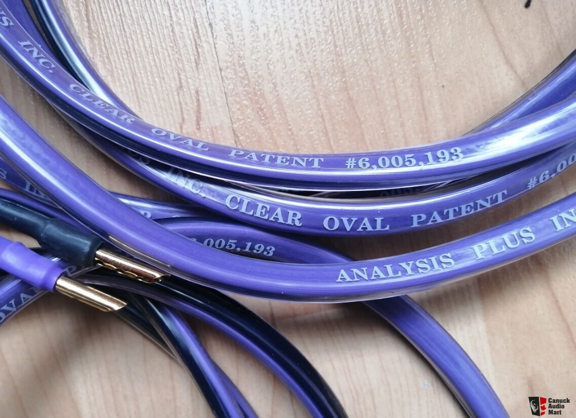 Analysis Plus Oval 12 speaker cables factory terminated with bananas ...