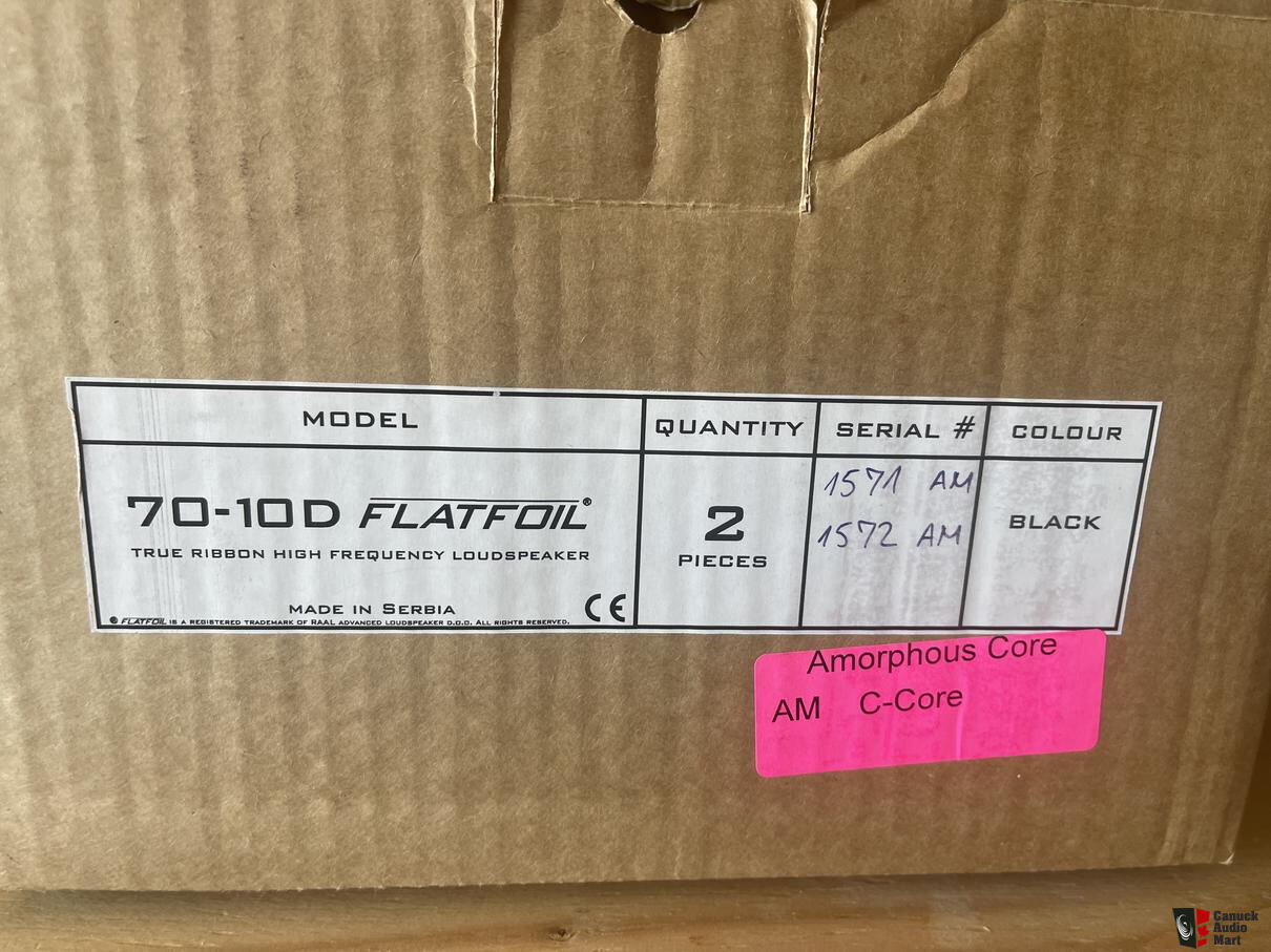 RAAL 70-10DAM Flatfoil Super Tweeter Pair **NEW Photo #4462018 - US ...