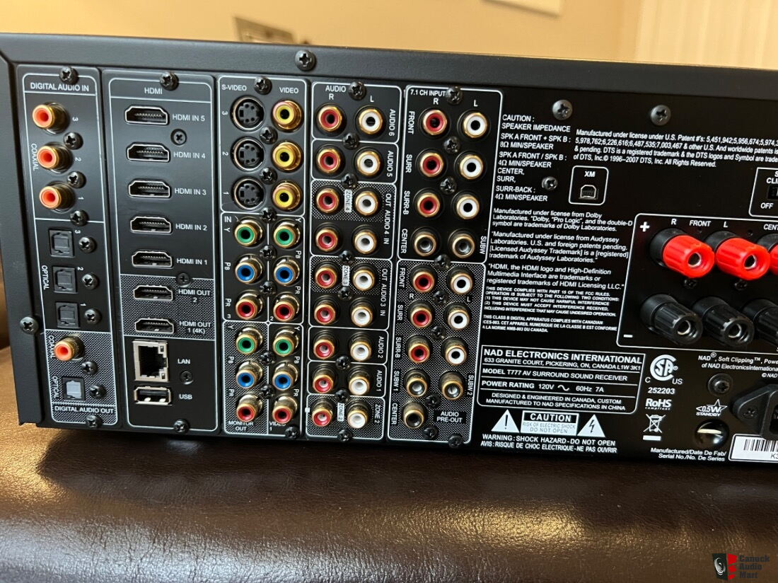 NAD T777 7.1 Receiver w/BluOs & VM300 Upgrade Module Photo #4464067 ...