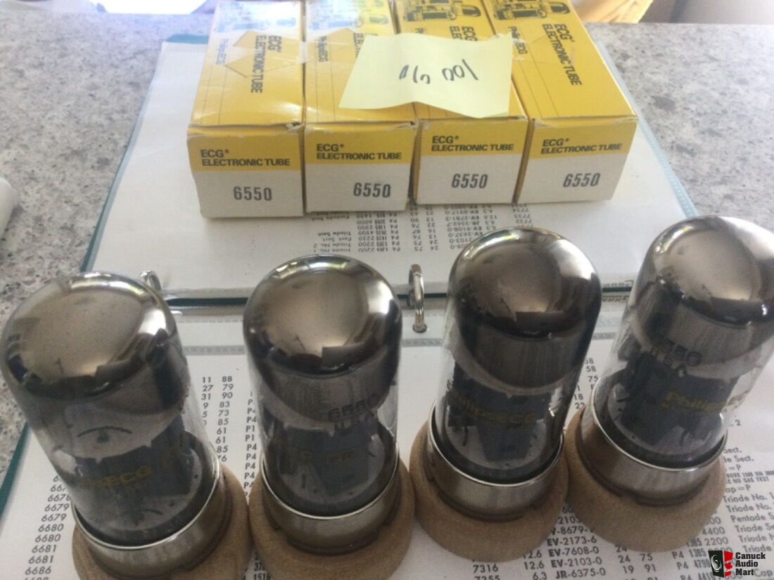 Tubes 6550 Philips Matched Quad Power Tube Amplifier Tubes Photo ...