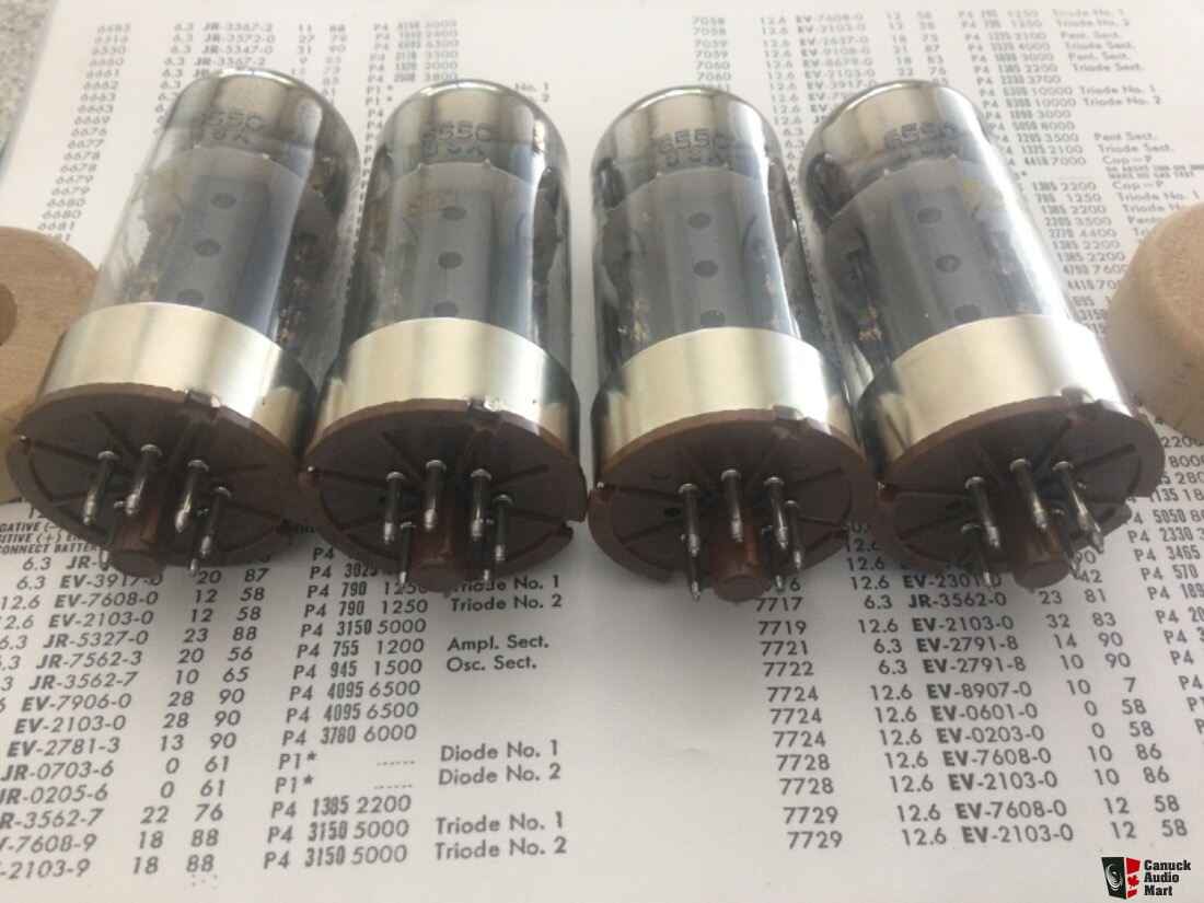 Tubes 6550 Philips Matched Quad Power Tube Amplifier Tubes Photo ...