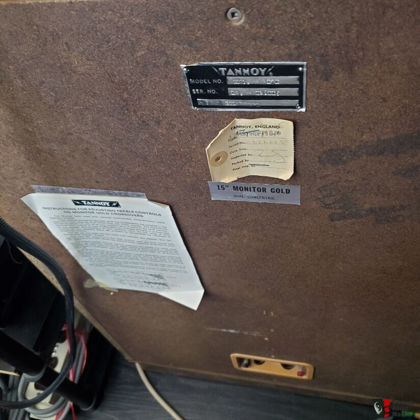 Tannoy Vintage 15" Gold Speakers in Belvedere Cabinets Original Nice ...