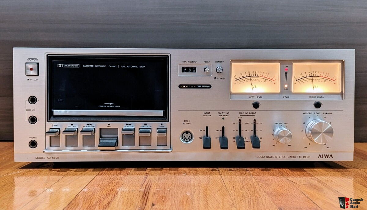 Aiwa AD-6500 Two Head Cassette Deck/ Fully Serviced/ New Belts/ Near ...
