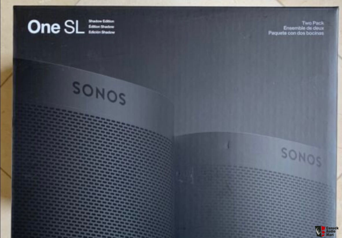 Sonos One SL (Shadow Edition) with Official Sonos One Stands (complete ...