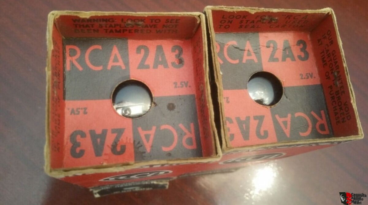 New Old Stock 2 × RCA Single Plate 2A3 Triode Tubes With Same Date ...