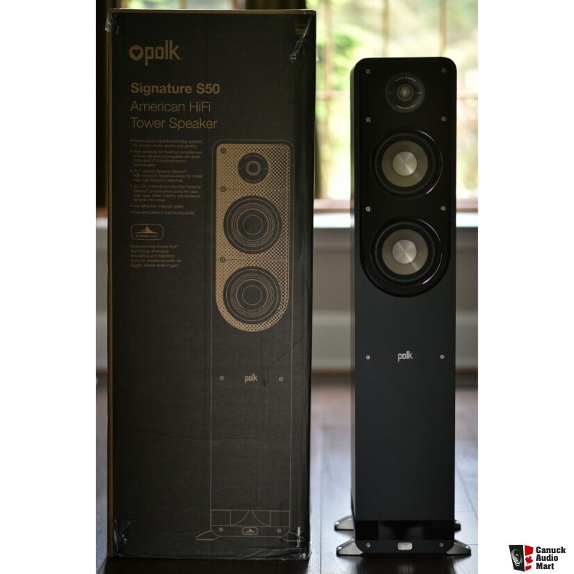 Polk Audio S50 speakers (PAIR, black For Sale - Canuck Audio Mart