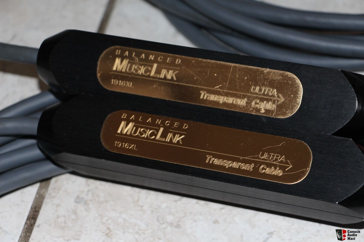 Transparent MusicLink Ultra XL balanced interconnect cables, 30 feet ...