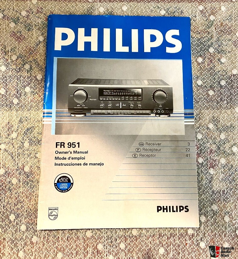 Phillips 100 WPC Stereo Receiver with Phono FR951P BK01 **Reduced Photo ...