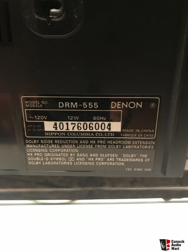 Denon DRM 555 Auto Reverse Cassette Deck Photo #4512018 - Canuck Audio Mart