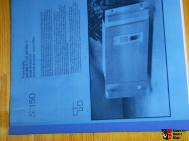 Threshold S/150 Series II STASIS Power Amp. Upgraded by Jon Soderberg ...