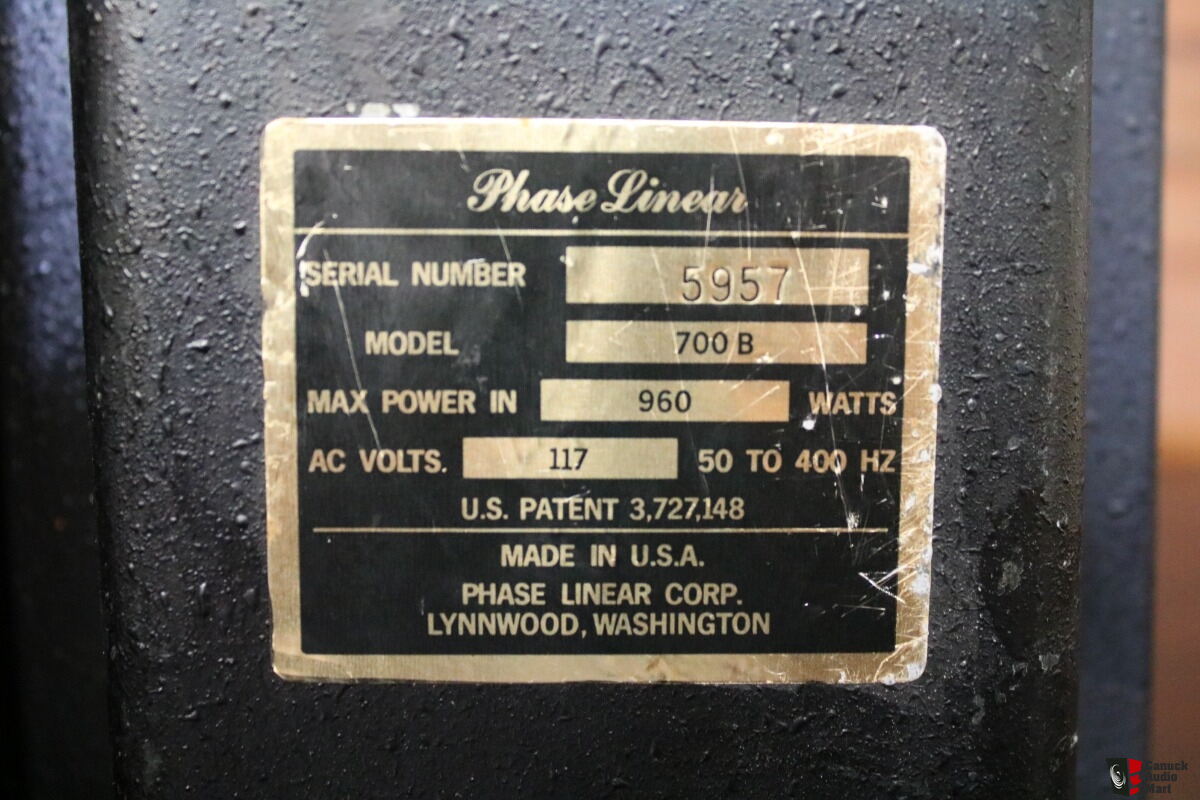 Phase Linear 700B - 350 WPC Laboratory Amplifier Photo #4531633 ...