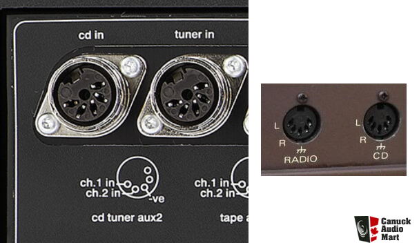 Quad / Naim 5-pin Din to RCA, pre-amplifier input, interconnect cable ...
