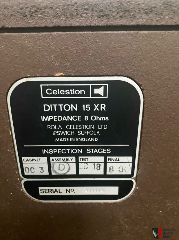 Celestion Ditton XR-15 speakers Photo #4546980 - US Audio Mart