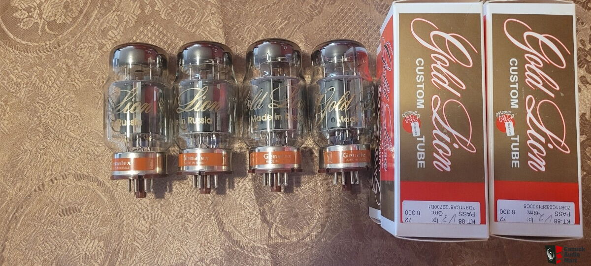 Genalex Gold Lion KT88 Power Tubes Matched Quad For Sale - US Audio Mart