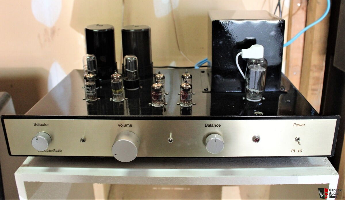 McAlister Audio PL-10 Tube Preamplifier c/w 5 inputs/2 phono/ 3 outputs ...
