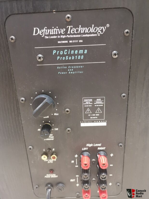 Definitive technology ProSub 100 subwoofer Photo #4566587 - Canuck ...