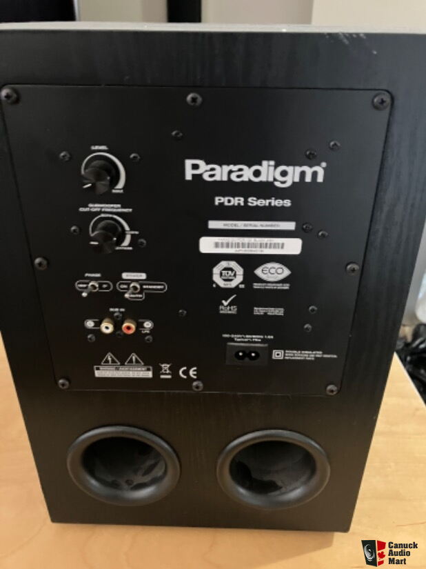 Paradigm pdr 100 and pdr w100 subwoofer Photo #4571473 - Canuck Audio Mart