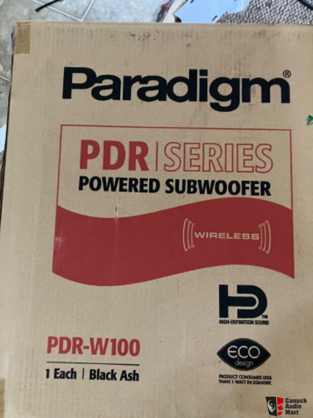 Paradigm pdr 100 and pdr w100 subwoofer Photo #4571472 - Canuck Audio Mart