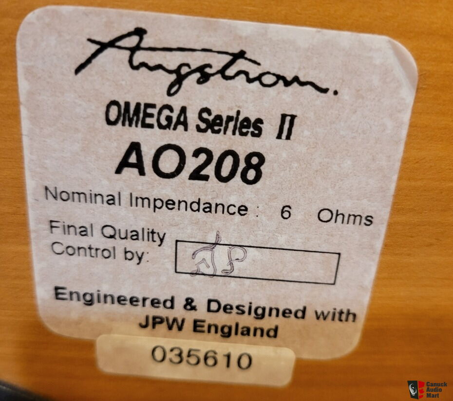 angstrom Omega Series II - Central Channel Speaker Photo #4574123 - US ...
